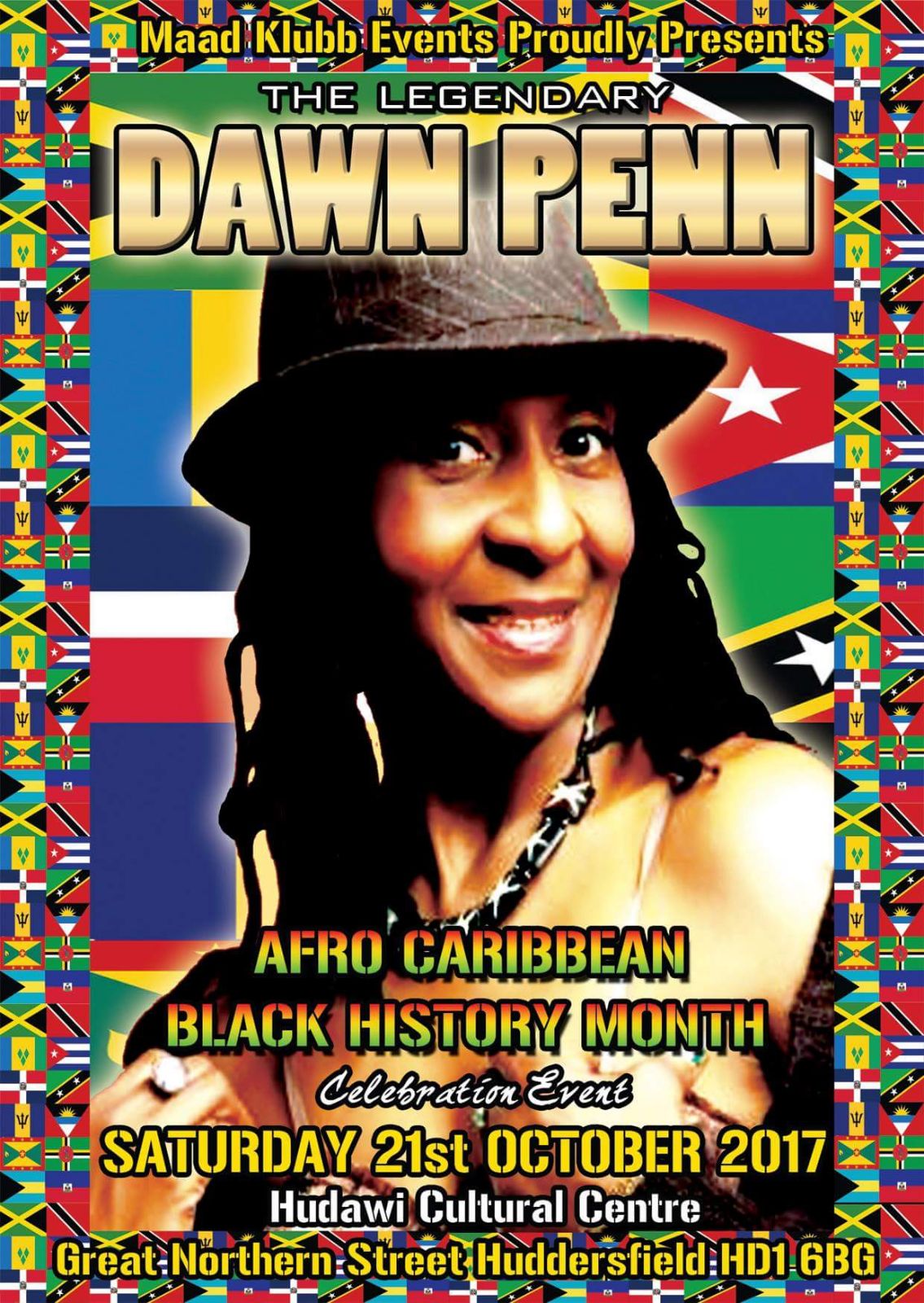 Dawn Penn Afro Caribbean Black History Month Event Huddersfield 21 Oct